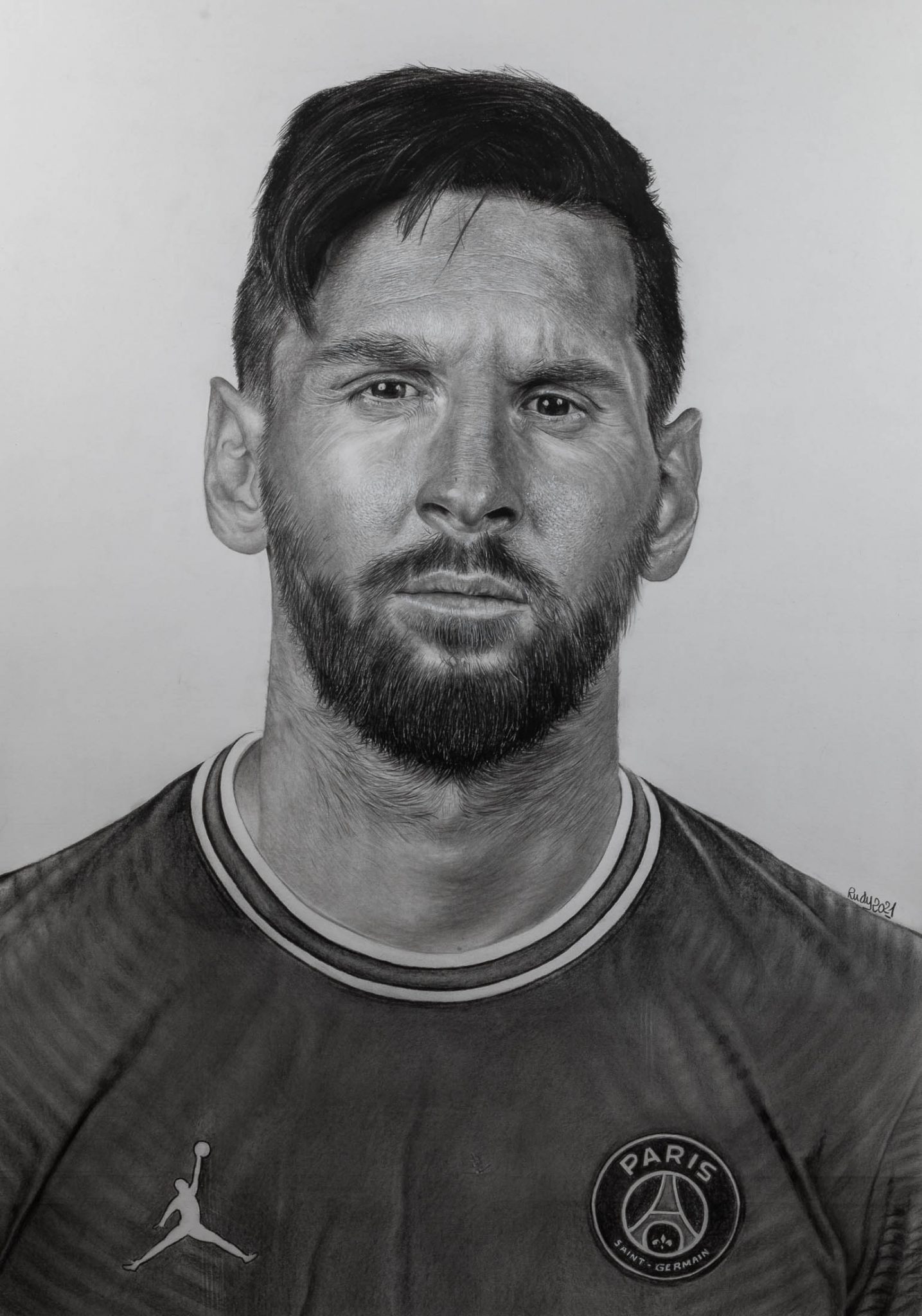 Messi – Dessin Original – Rudyportraits